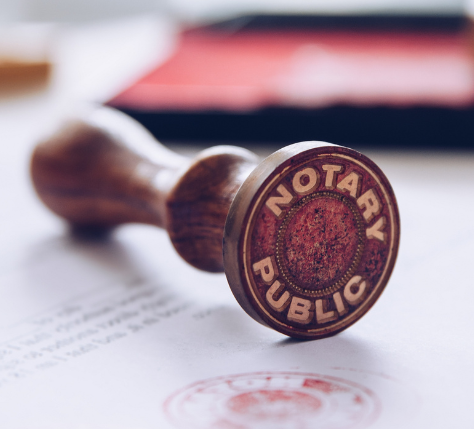 The Notary Public is in the library at the following days and times ...